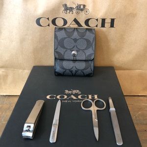 Coach | Accessories | Nwt Authentic Signature Canvas Grooming Kit ...